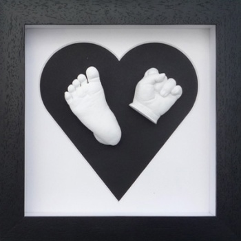 Contemporary 8x8" Square Black Heart Frame - Everlasting Castings